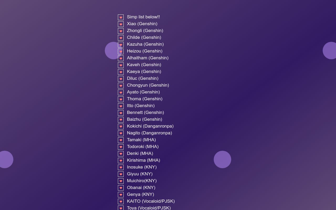 Simp list :3